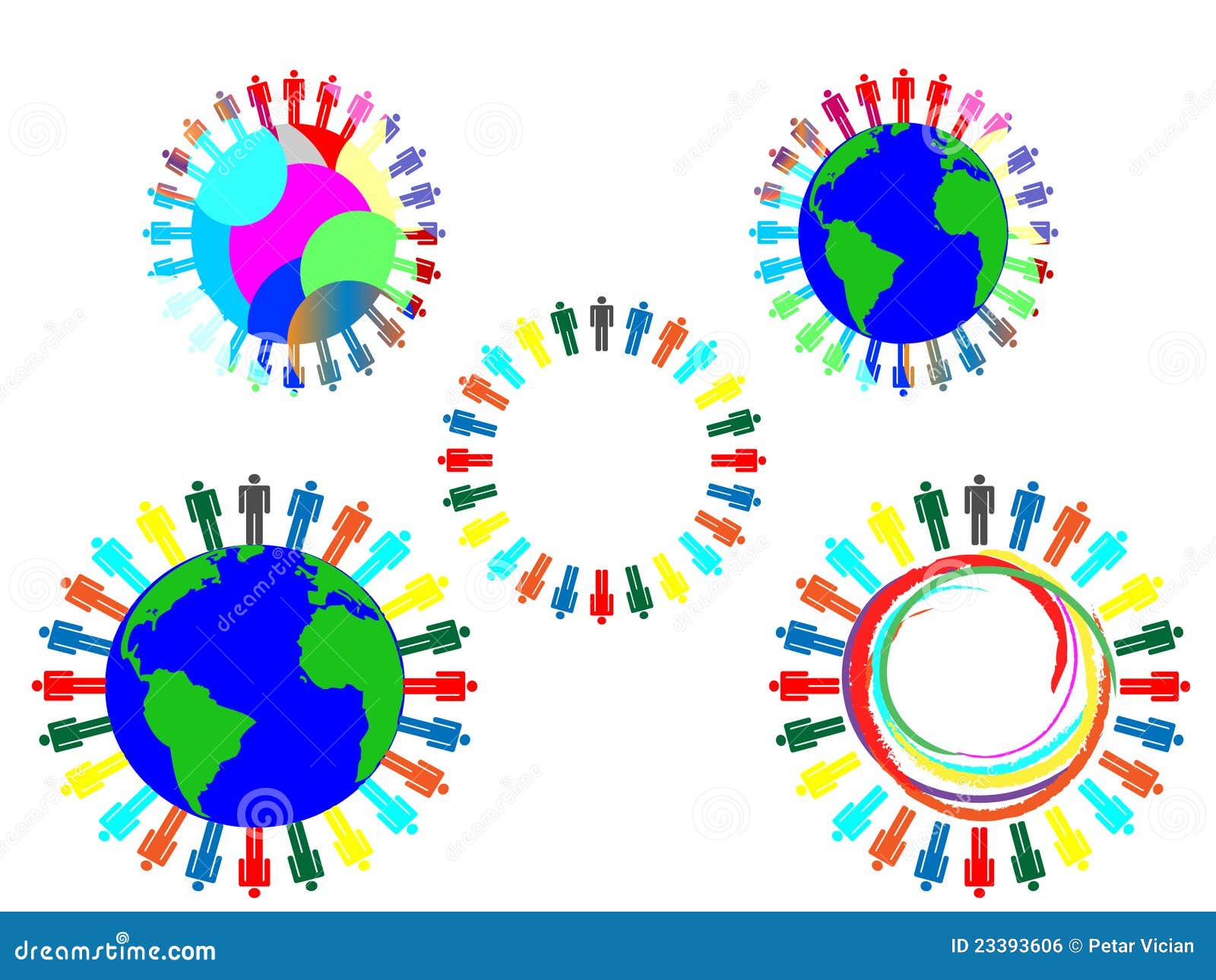 Colorful work team concept stock vector. Illustration of organization ...