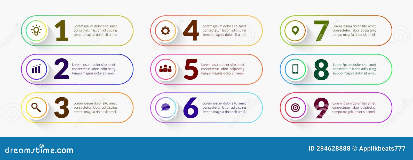Colorful Workflow Infographic Elements, Business Process with Multiple ... Colorful Workflow Infographic Elements, Business Process with Multiple ...