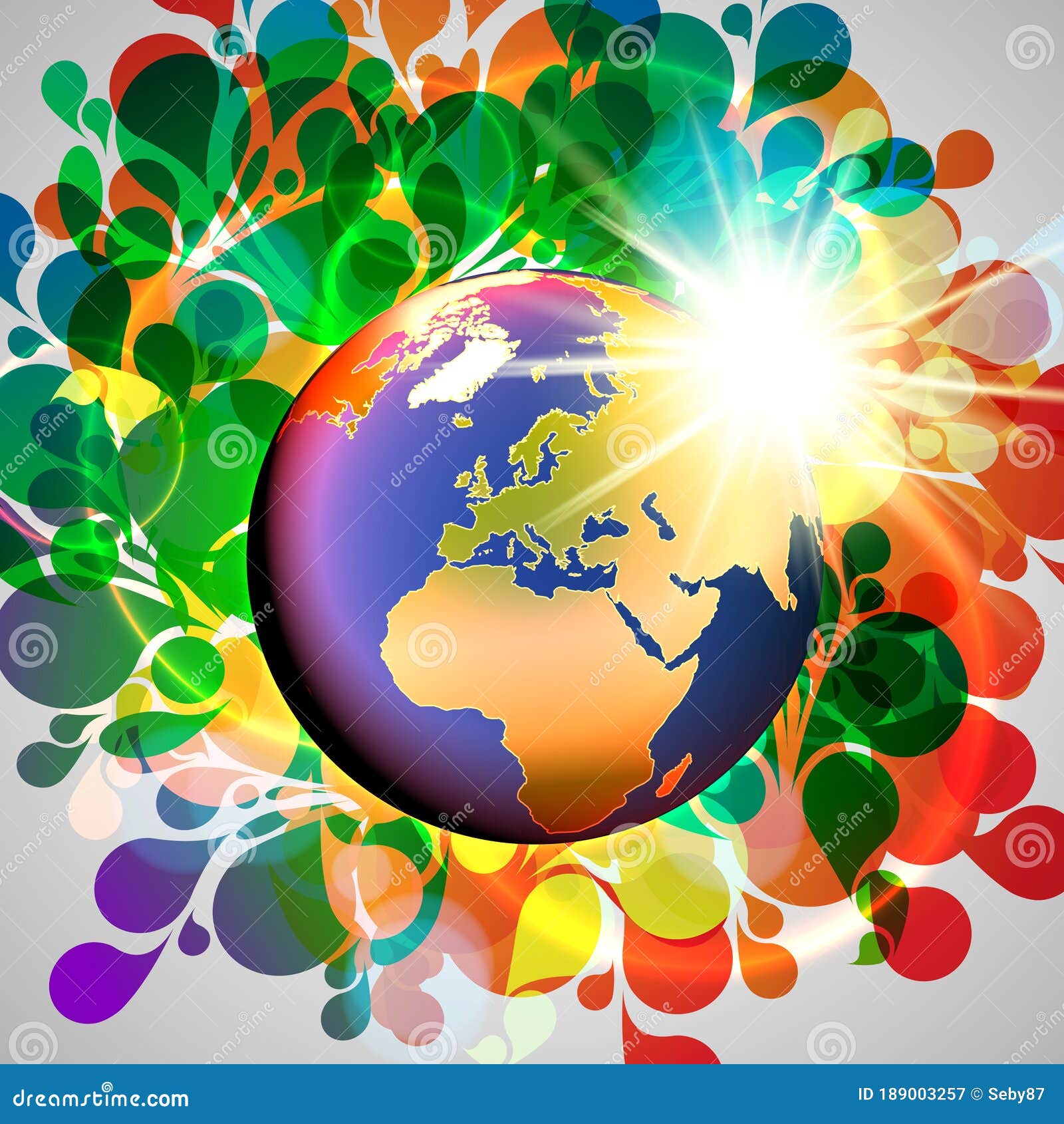 Colorful World High Quality Graphic Design Illustration Stock ...