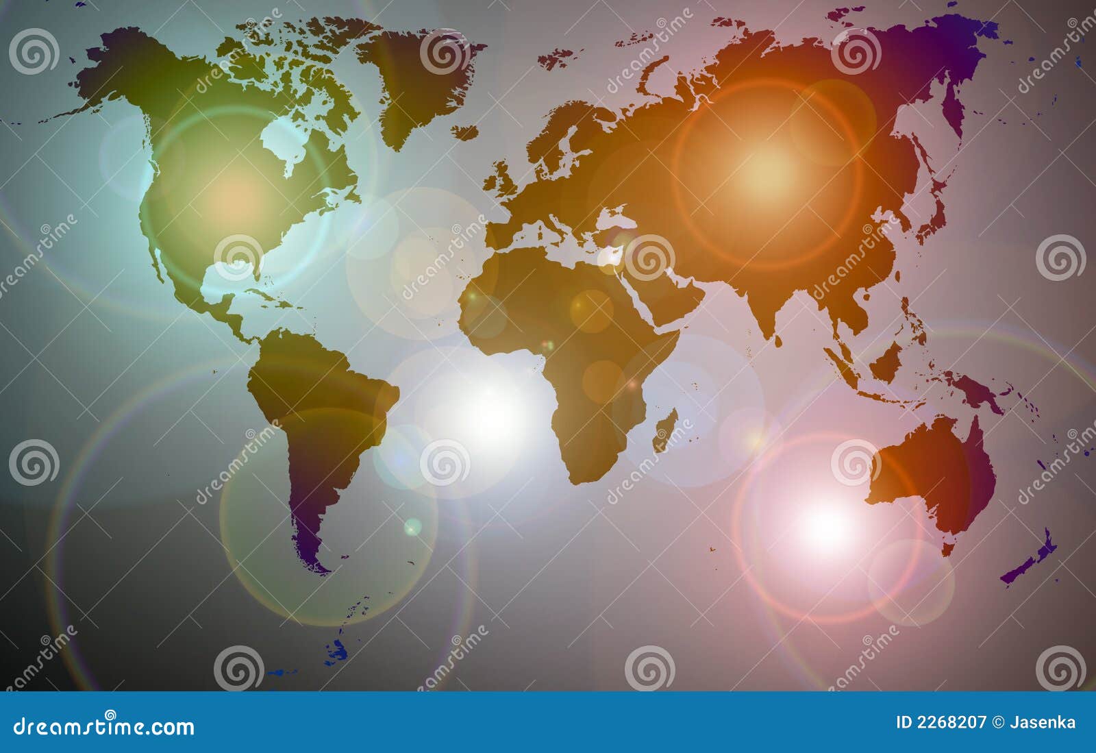 Colorful world map stock illustration. Illustration of business - 2268207