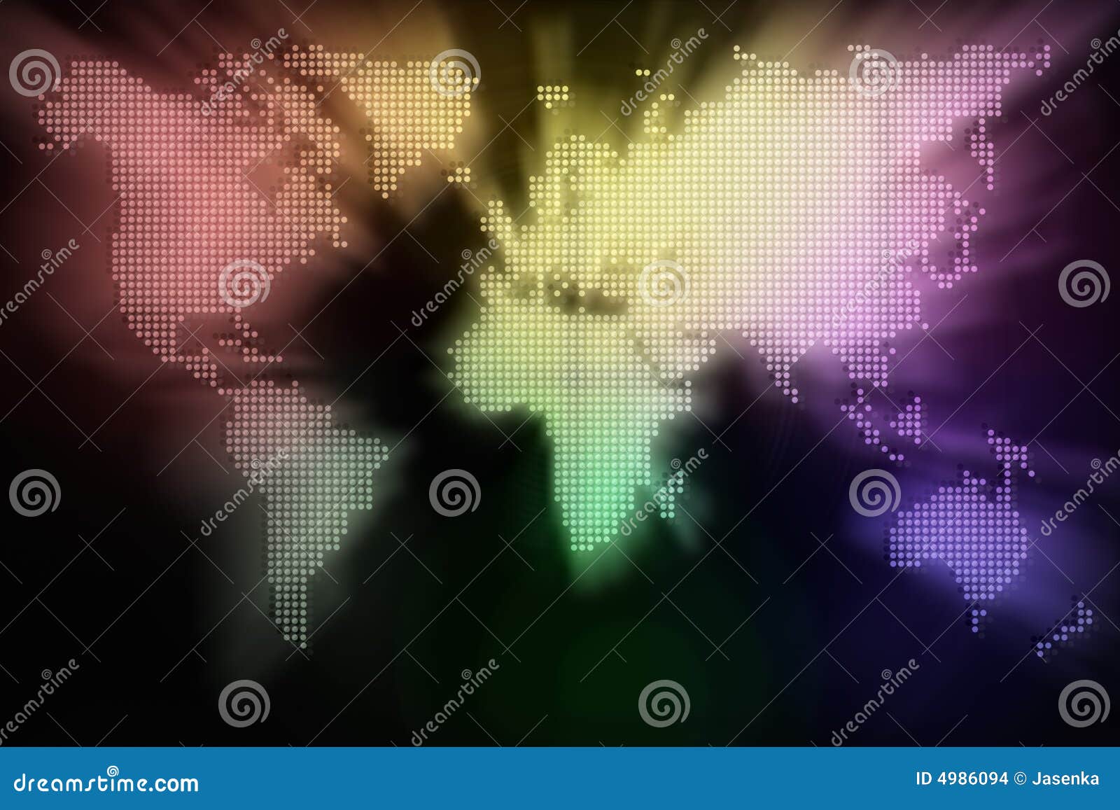 Colorful world map stock illustration. Illustration of concept - 4986094