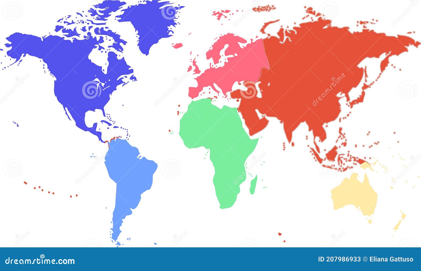Colorful World Map Illustration. Ideal for Infographics. Stock Vector ...