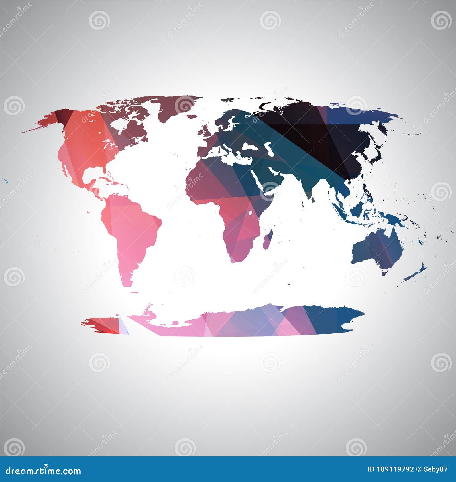 Colorful world map, vector stock vector. Illustration of australia ...