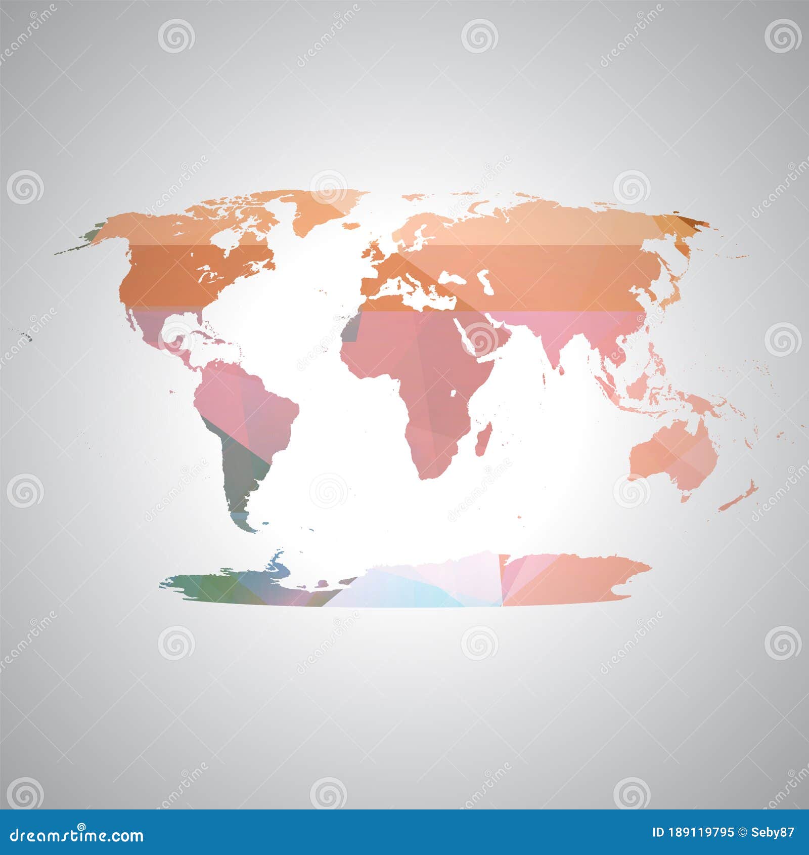 Colorful world map, vector stock vector. Illustration of isolated ...