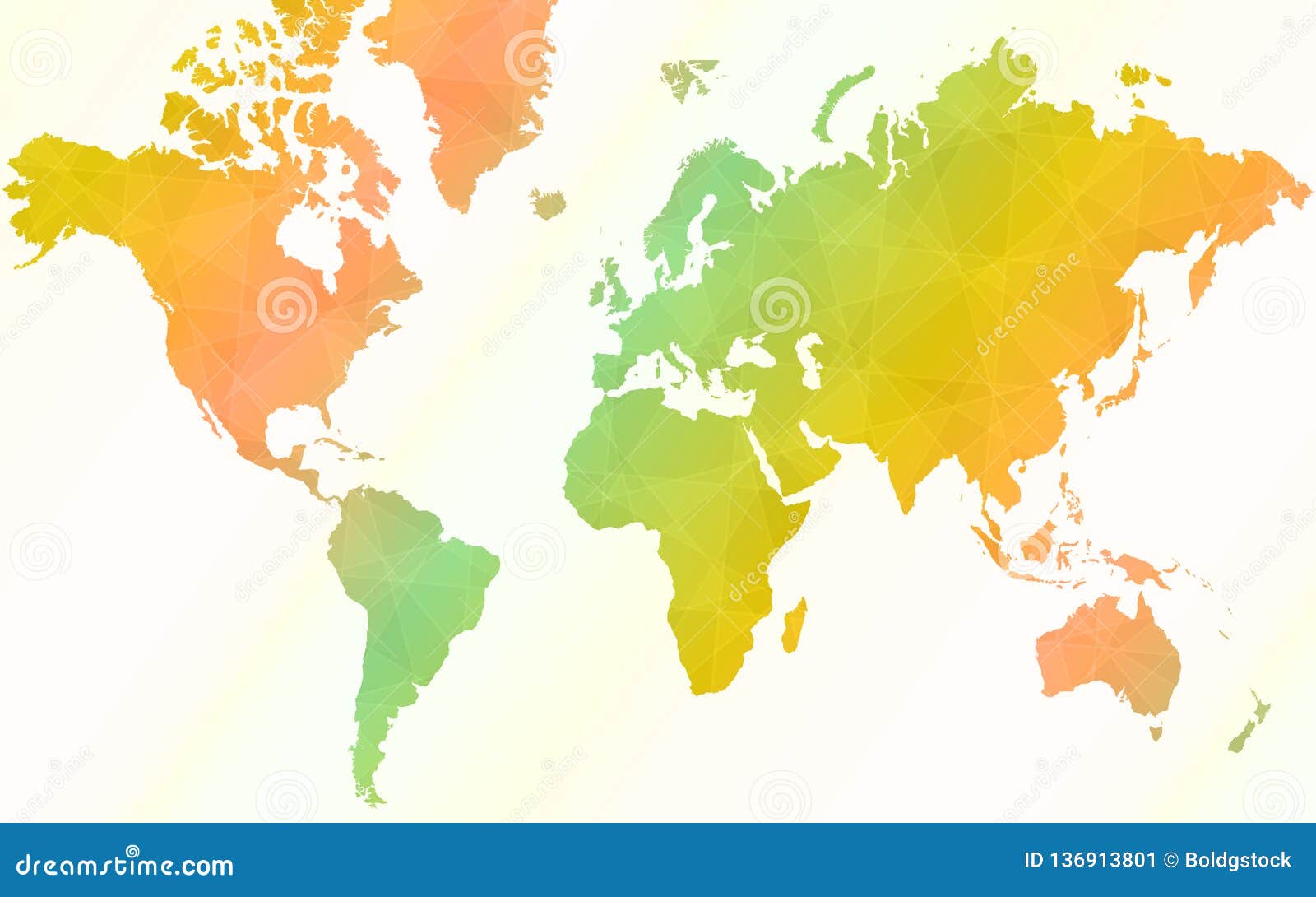 Colorful World Map. Vector Illustration of World Map Stock Vector ...