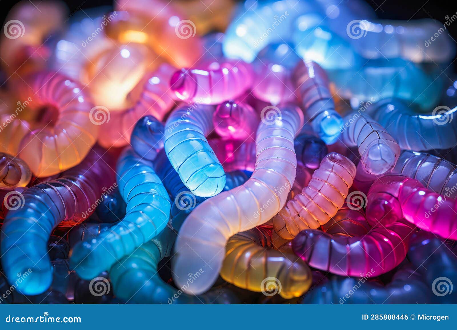 Colorful Worm Shaped Candies Stock Illustration - Illustration of ...