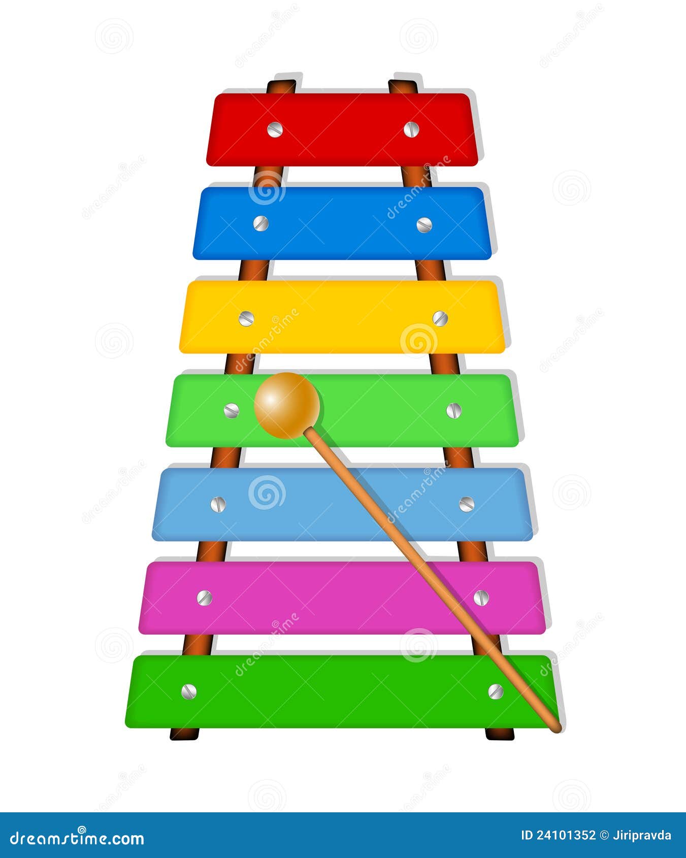 Colorful xylophone stock vector. Illustration of sound - 24101352