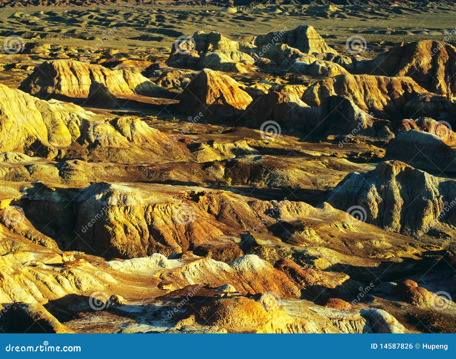 Colorful yardang stock photo. Image of rock, mountain - 14587826