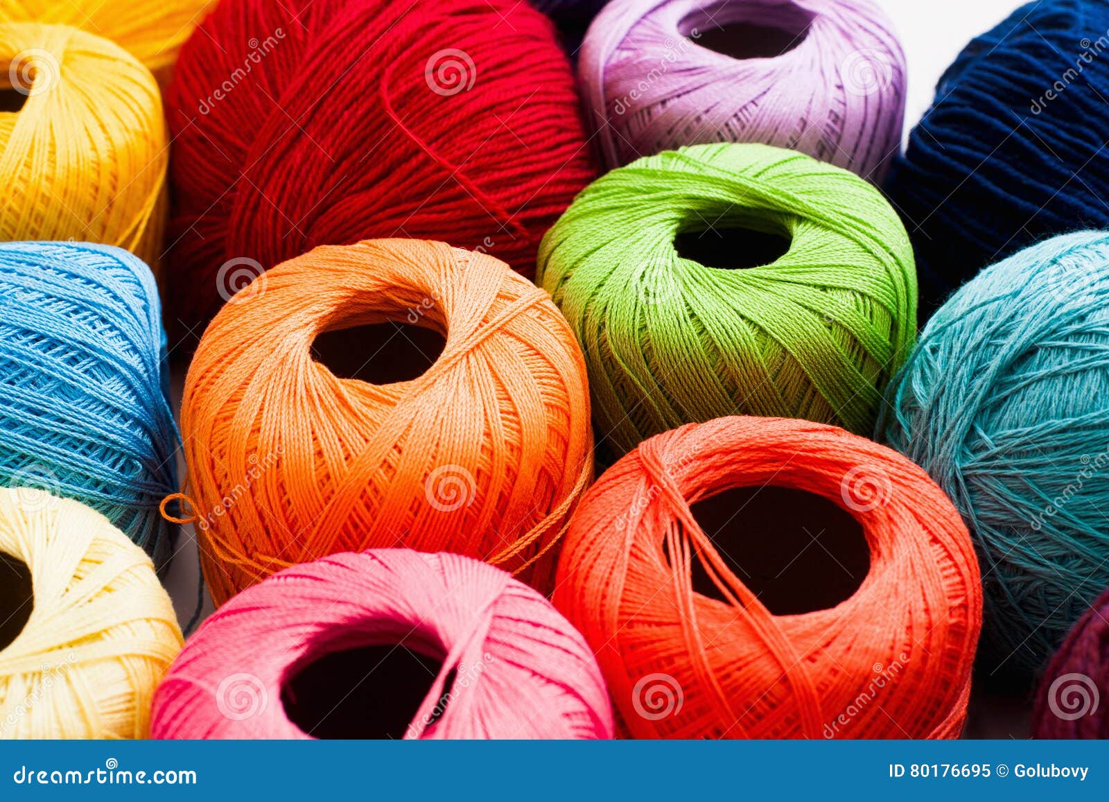 Colorful Yarn of Balls Background Stock Image - Image of craft, design ...