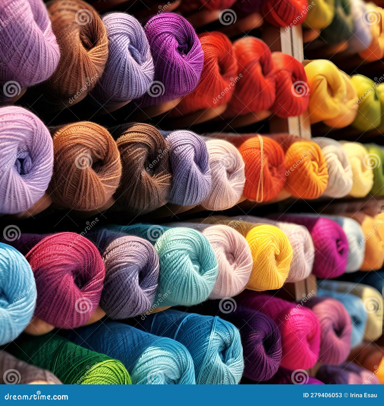 Colorful Yarn Cotton, Wool, Linen Thread Stock Illustration ...