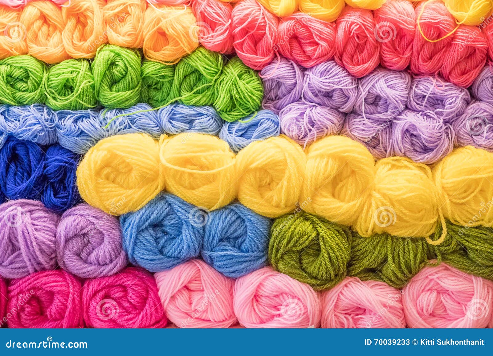 Colorful yarn stock image. Image of heart, natural, green - 70039233