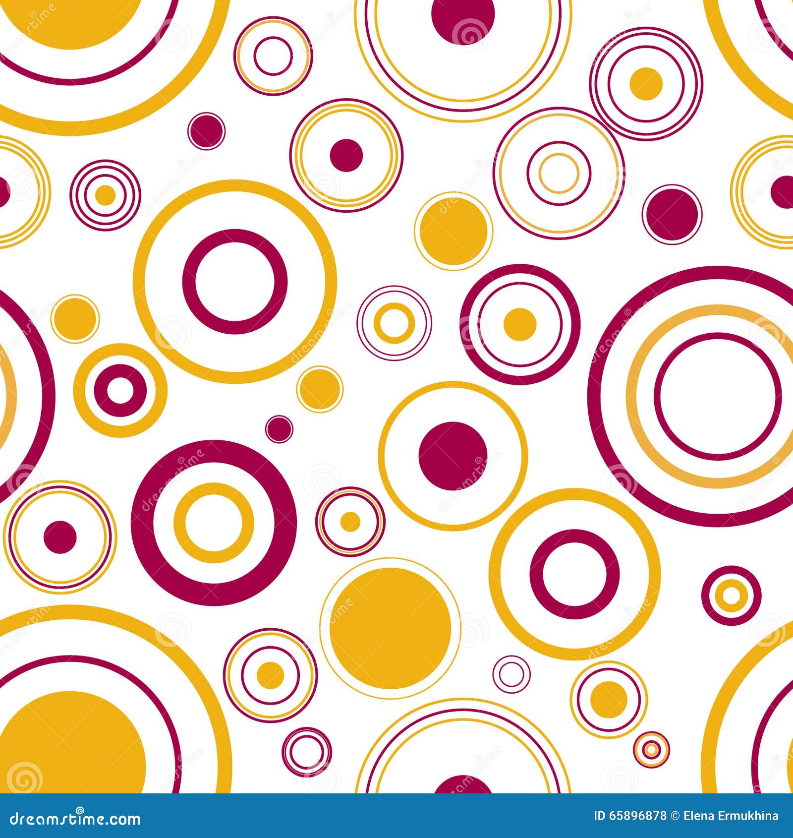 Colorful Yellow and Pink Circles Stock Illustration - Illustration of ...