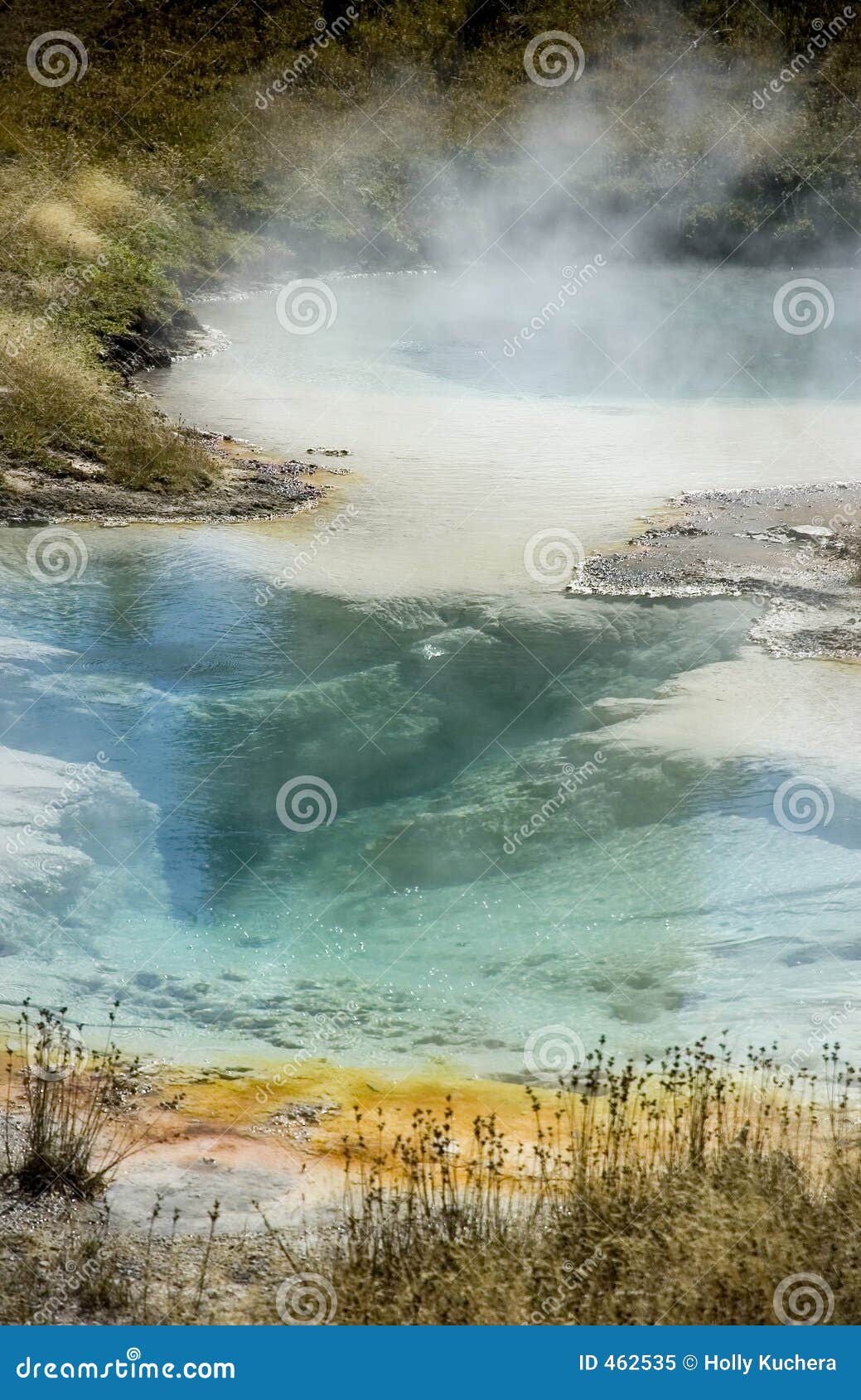 Colorful Yellowstone Hot Spring - Vertical Stock Image - Image of ...