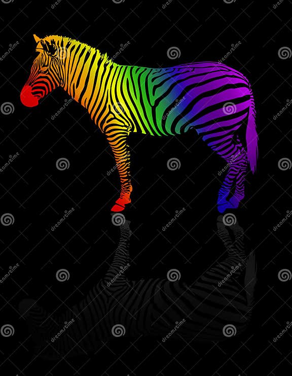 Colorful zebra stock illustration. Illustration of stripe - 8806000