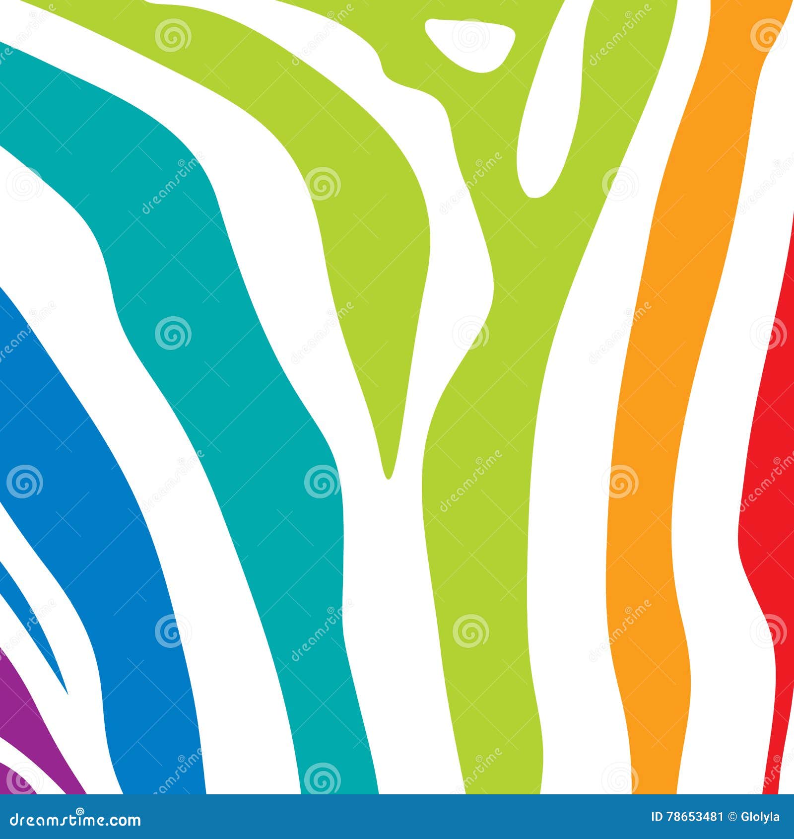 Colorful zebra striped. stock vector. Illustration of card - 78653481