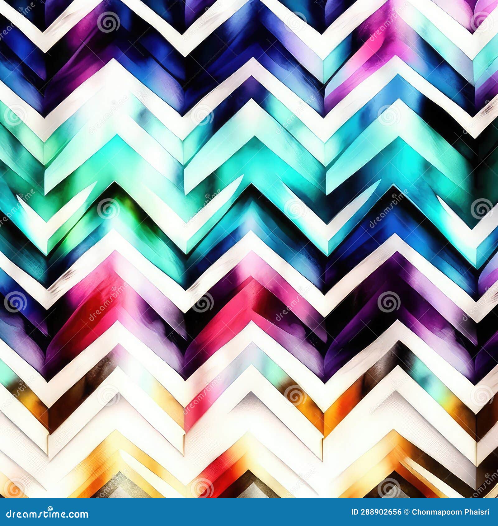 Colorful Zig Zag Pattern. Abstract Background for Design. AI Generated Generative AI Stock ...