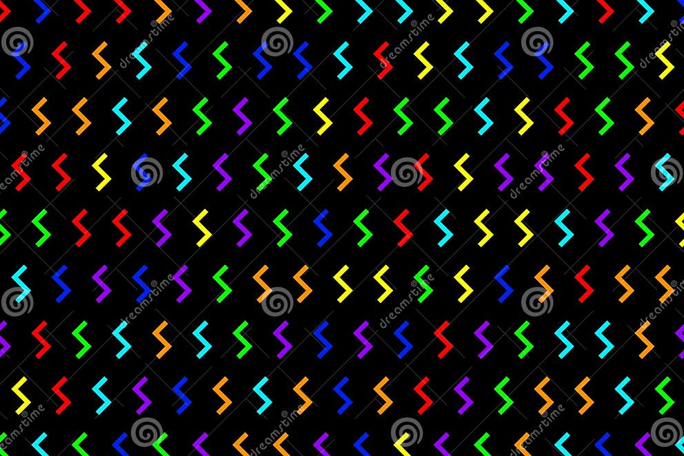 Colorful Zigzag Confetti Lines Seamless Pattern Stock Vector ...