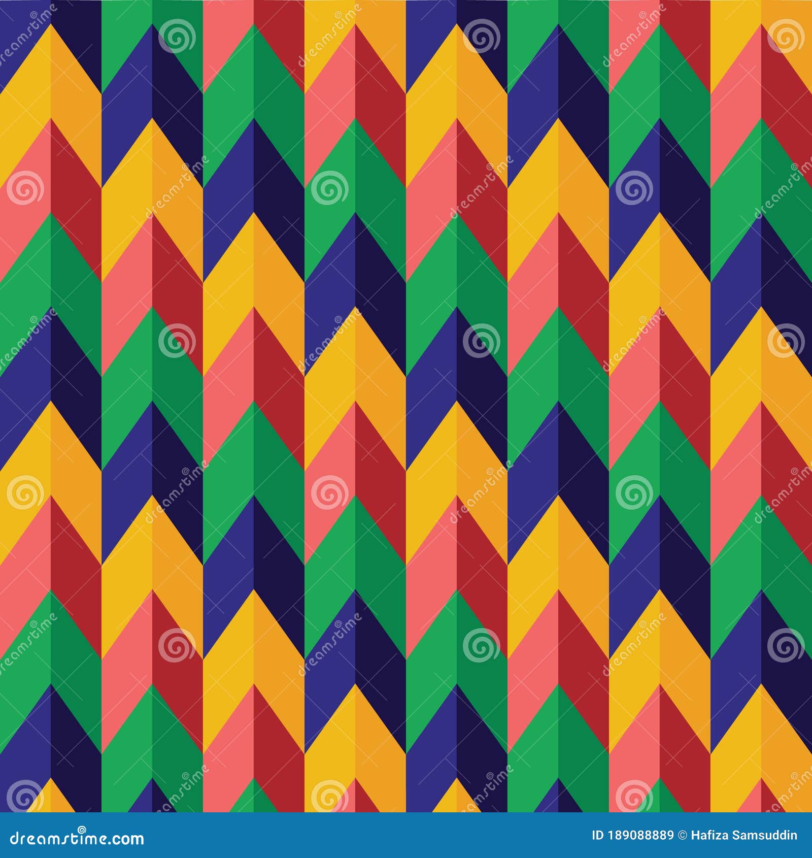 Colorful Zigzag Pattern Background. Vector Illustration Decorative ...