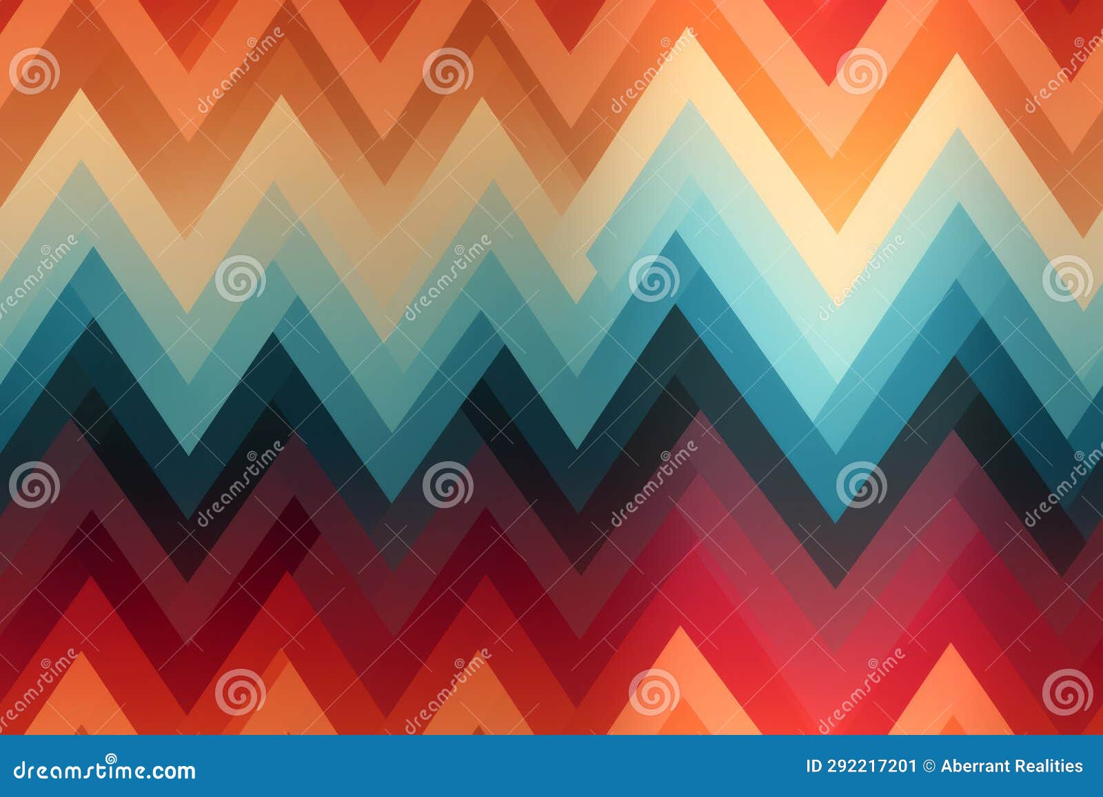 A Colorful Zigzag Pattern with Red Orange and Blue Colors Stock ...