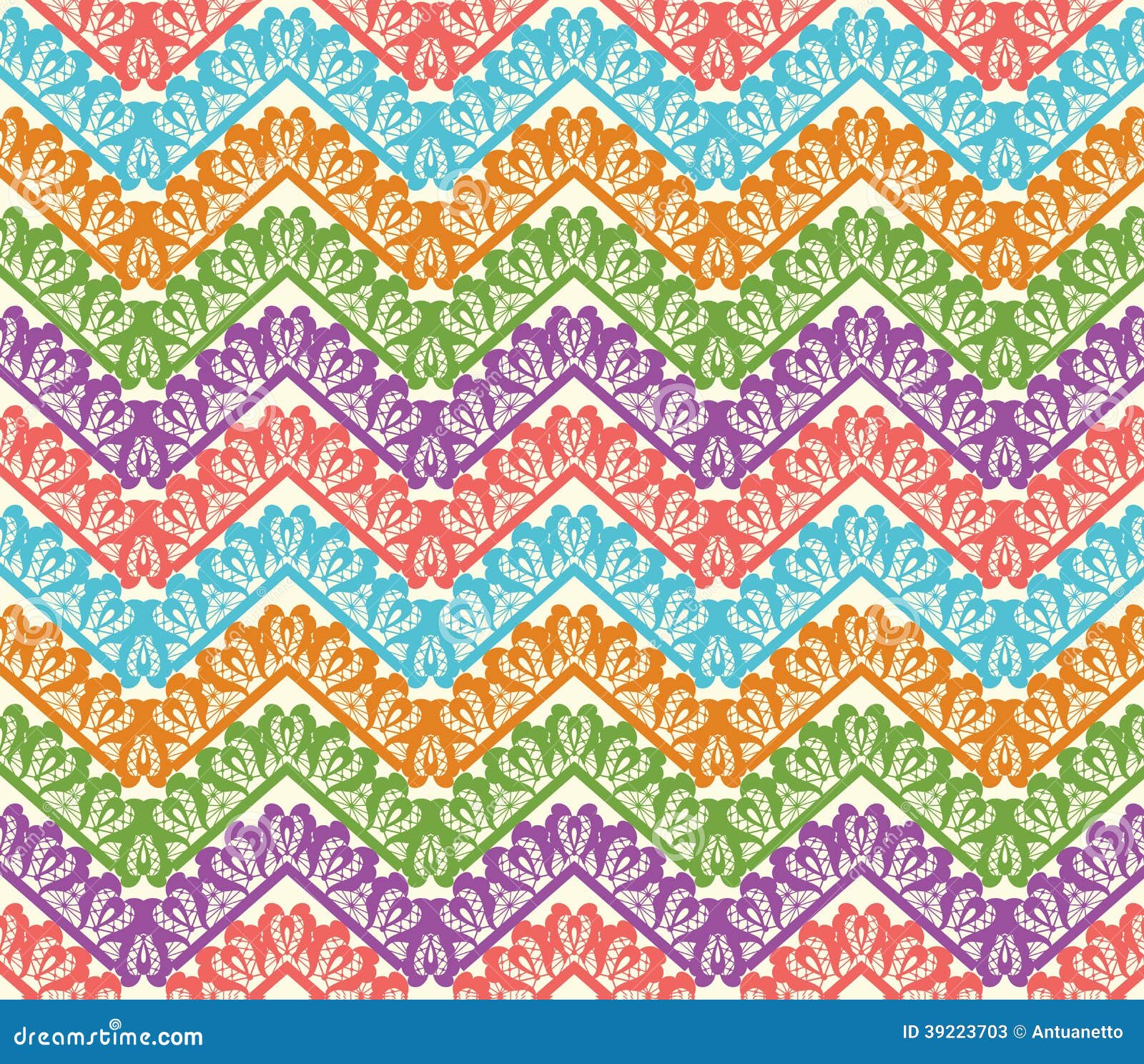 Colorful Zigzag Seamless Pattern Vector Illustration | CartoonDealer ...