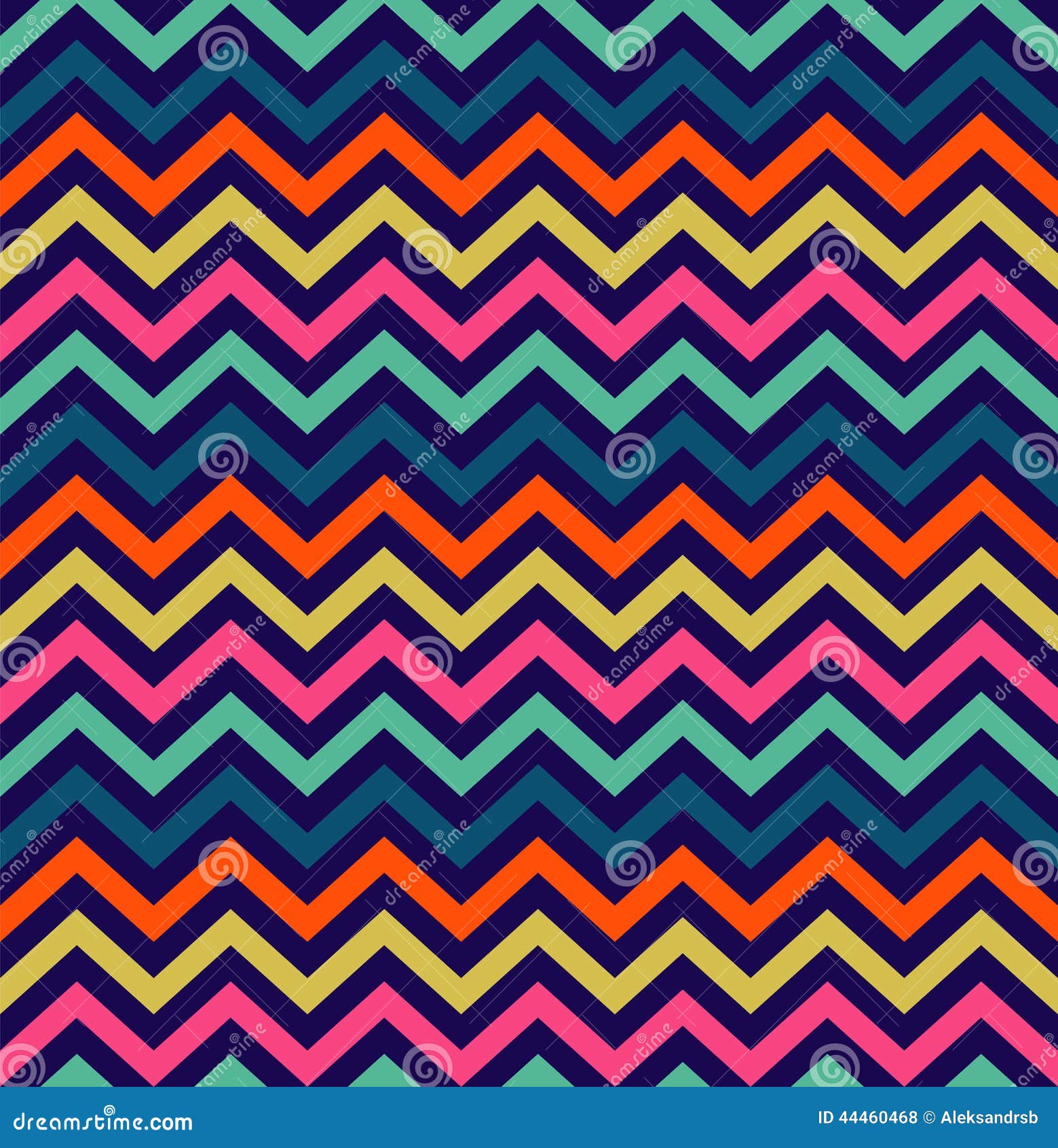 Colorful Zigzag Seamless Pattern Stock Vector - Illustration of line ...