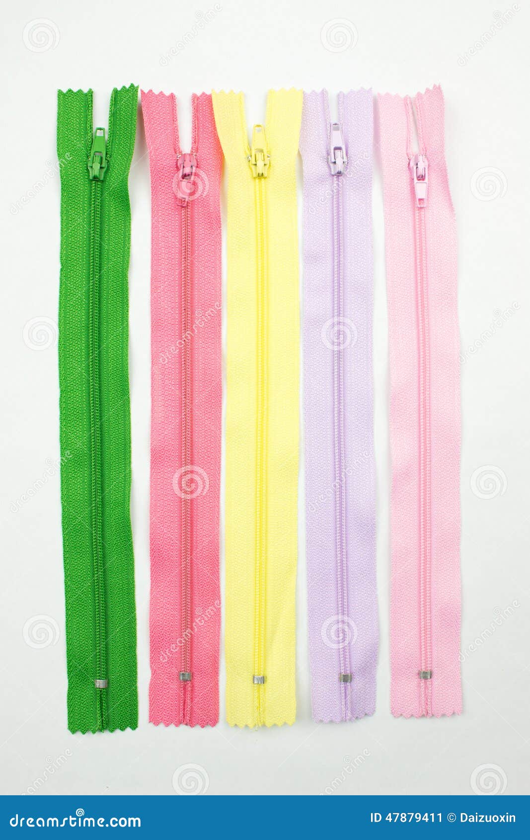 Colorful zipper stock image. Image of isolated, fabric - 47879411