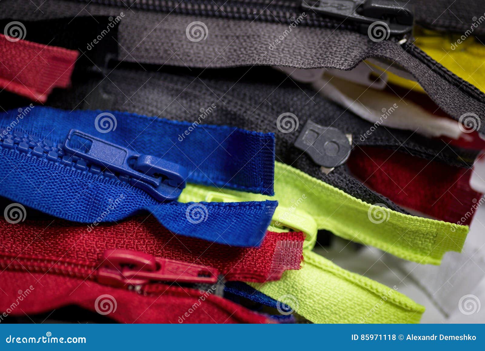 Colorful Zippers Background. Stock Photo - Image of join, fashion: 85971118