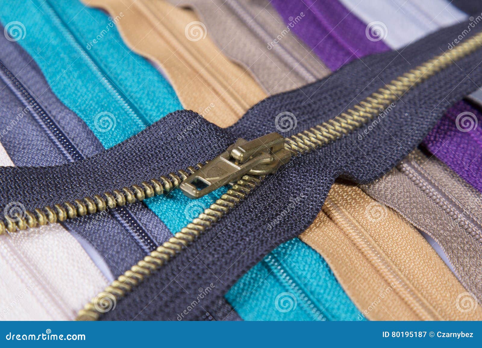 Colorful Zippers Texture for Background Stock Image - Image of fashion ...