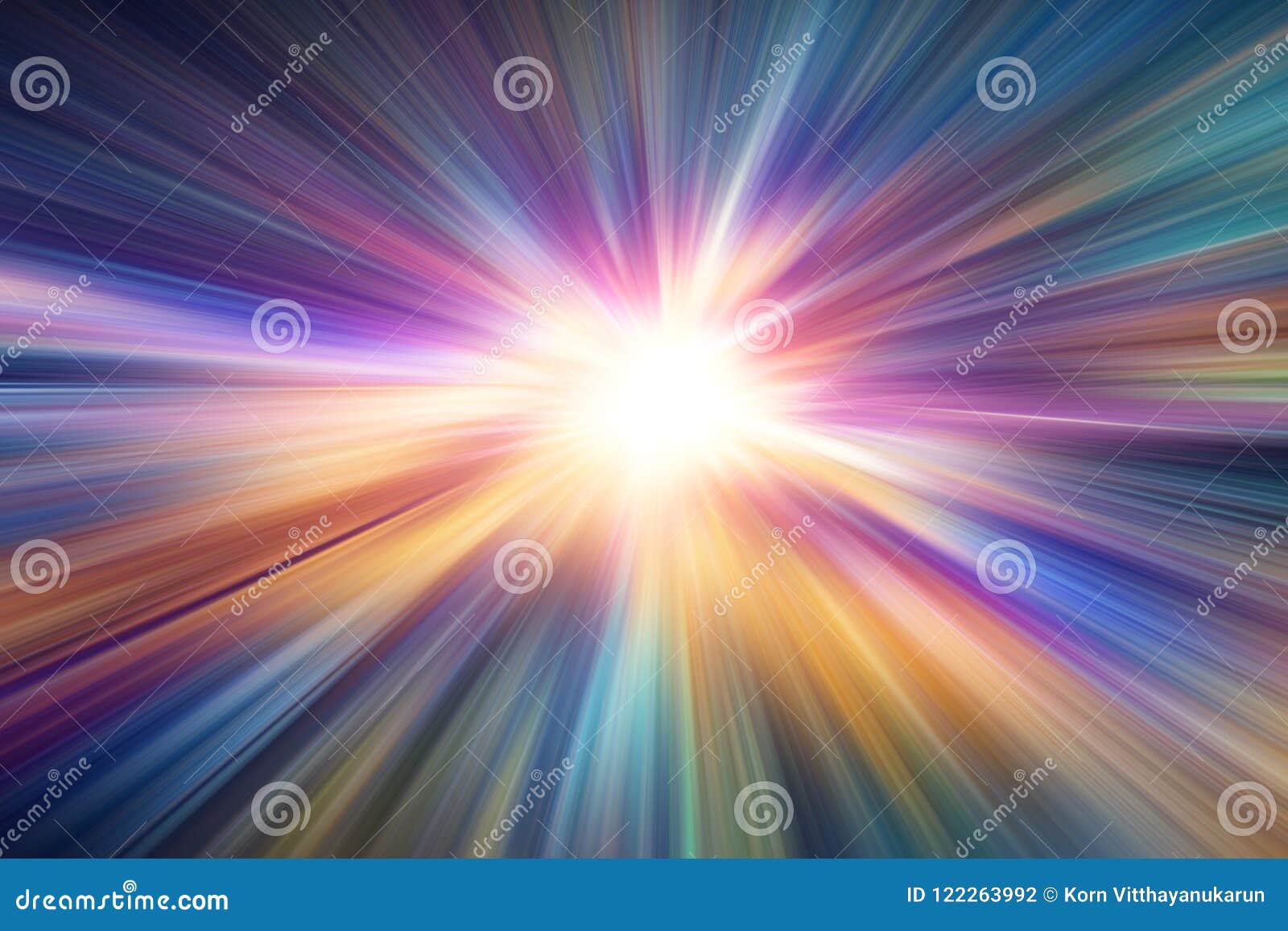 Colorful Zoom Blur Speed Night Road Effect Abstract Stock Illustration ...