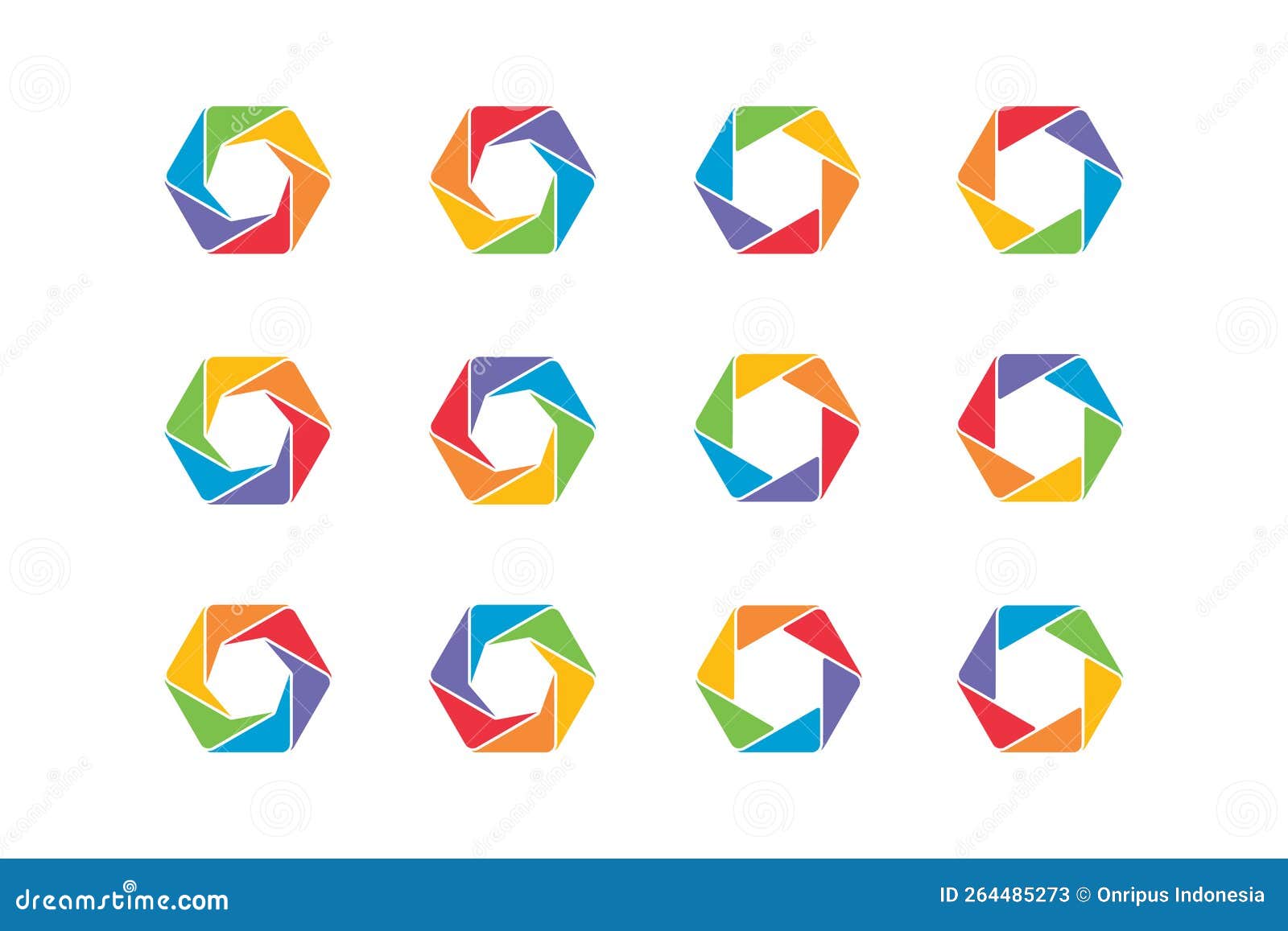 Colorfull Abstract Shape Logo Stock Vector - Illustration of brand ...