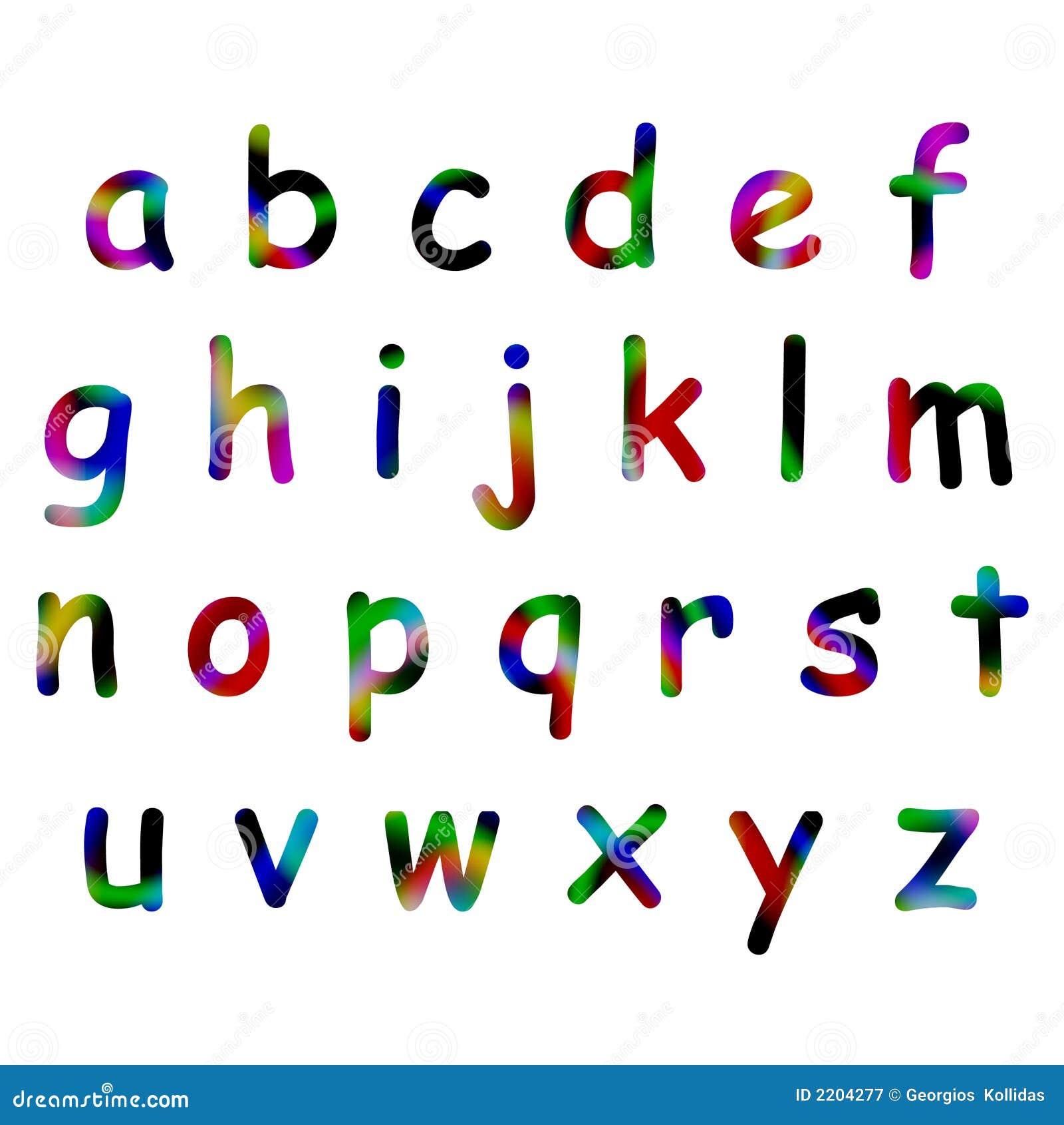 Colorfull Alphabet stock illustration. Illustration of white - 2204277