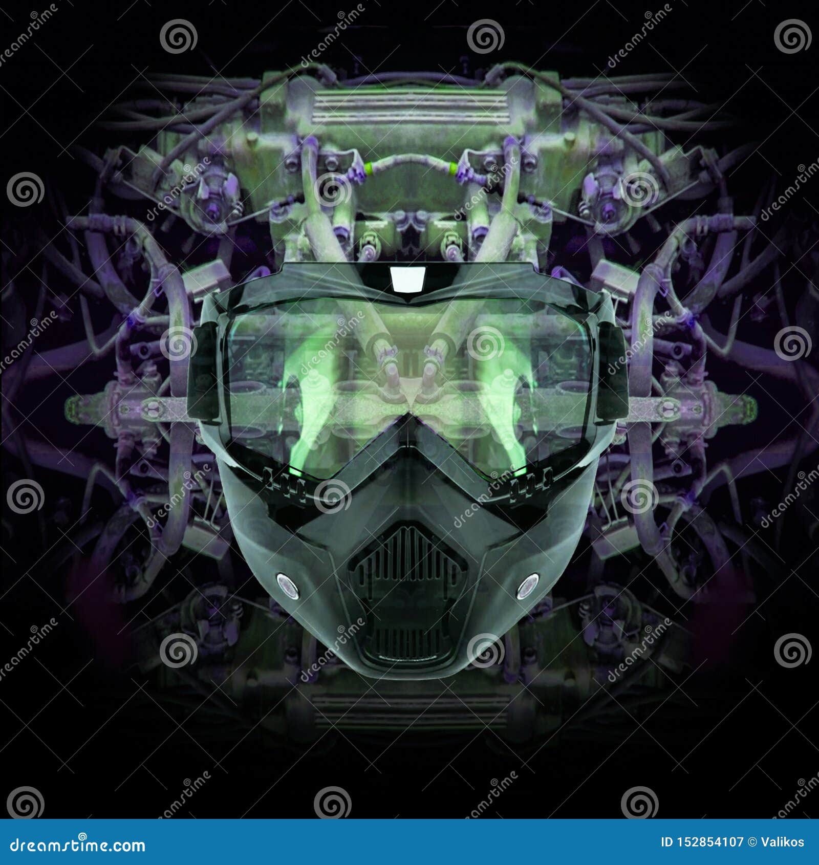 Cyberpunk Magic Violet Fairy In A Futuristic Landscape Royalty-Free ...