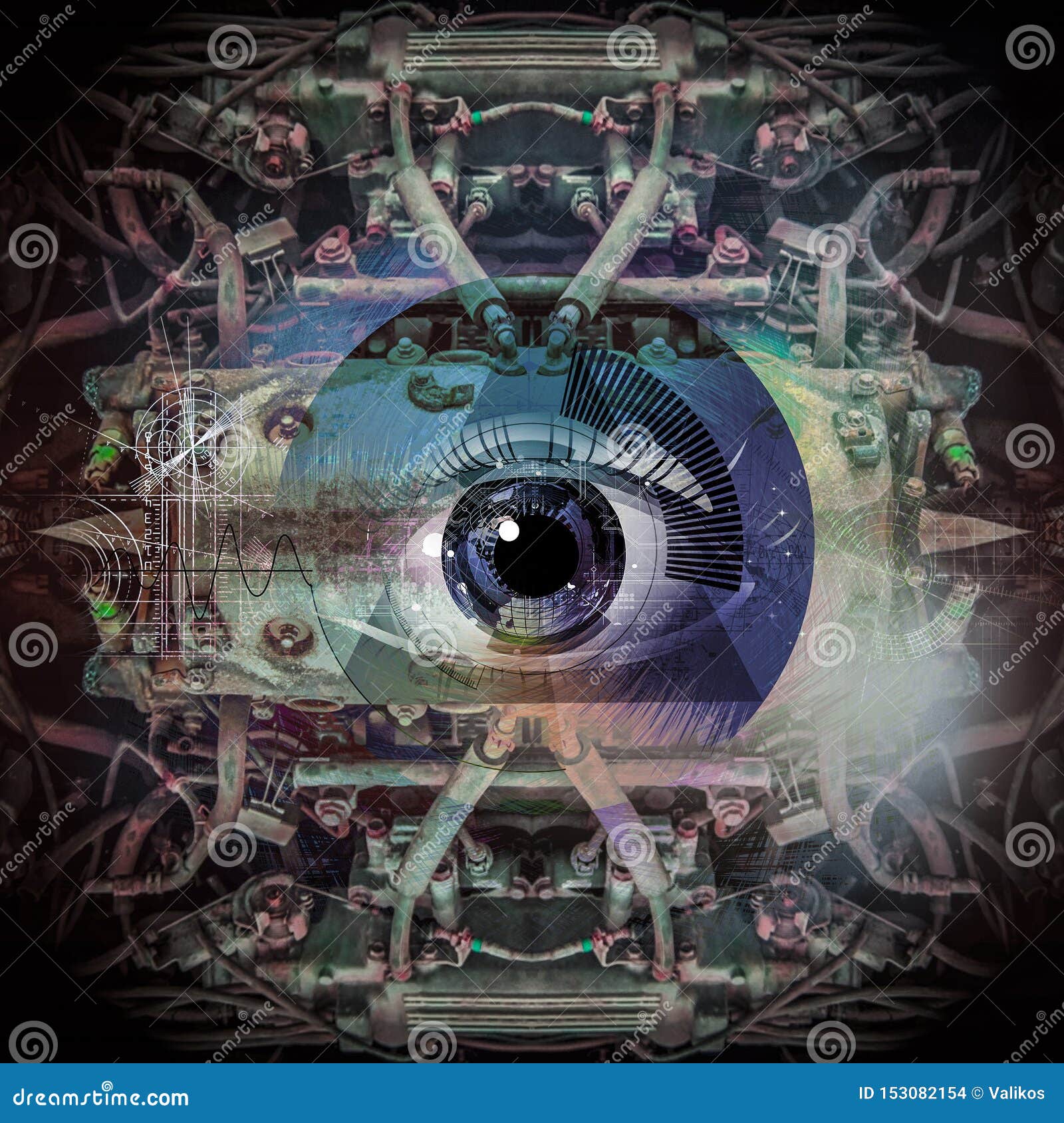 Cyberpunk Magic Violet Fairy In A Futuristic Landscape Royalty-Free ...