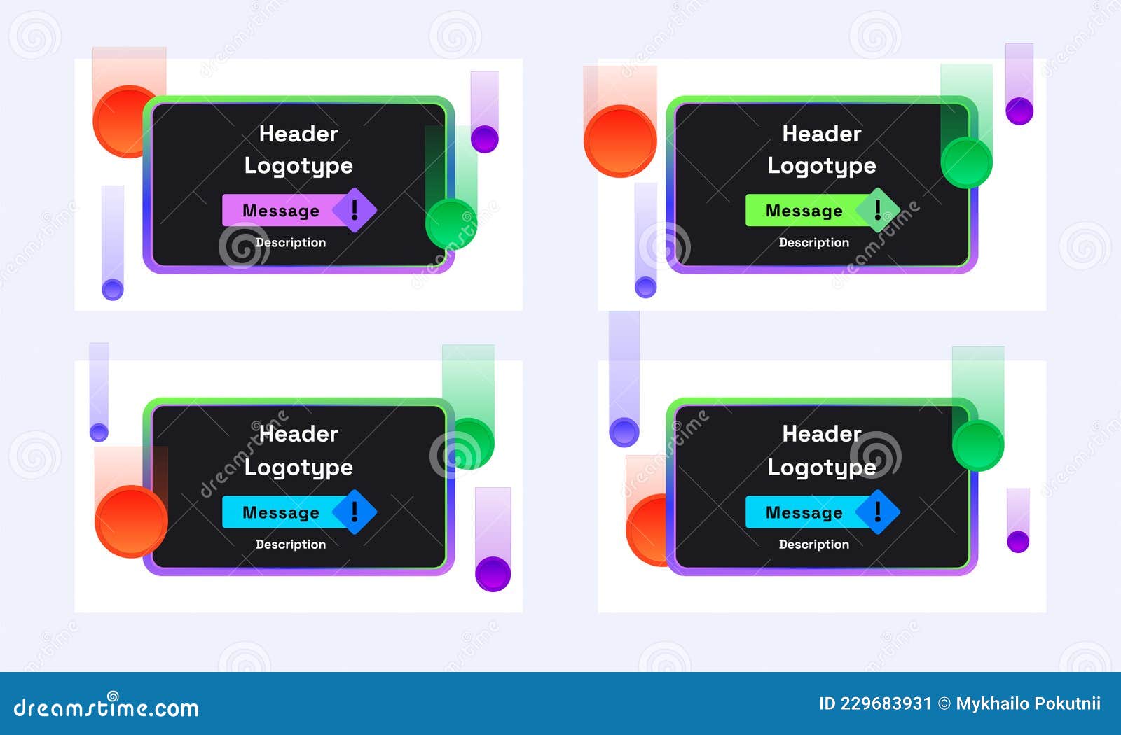 Modern Colorful Banner with a Message for Web and Print Advertisement ...