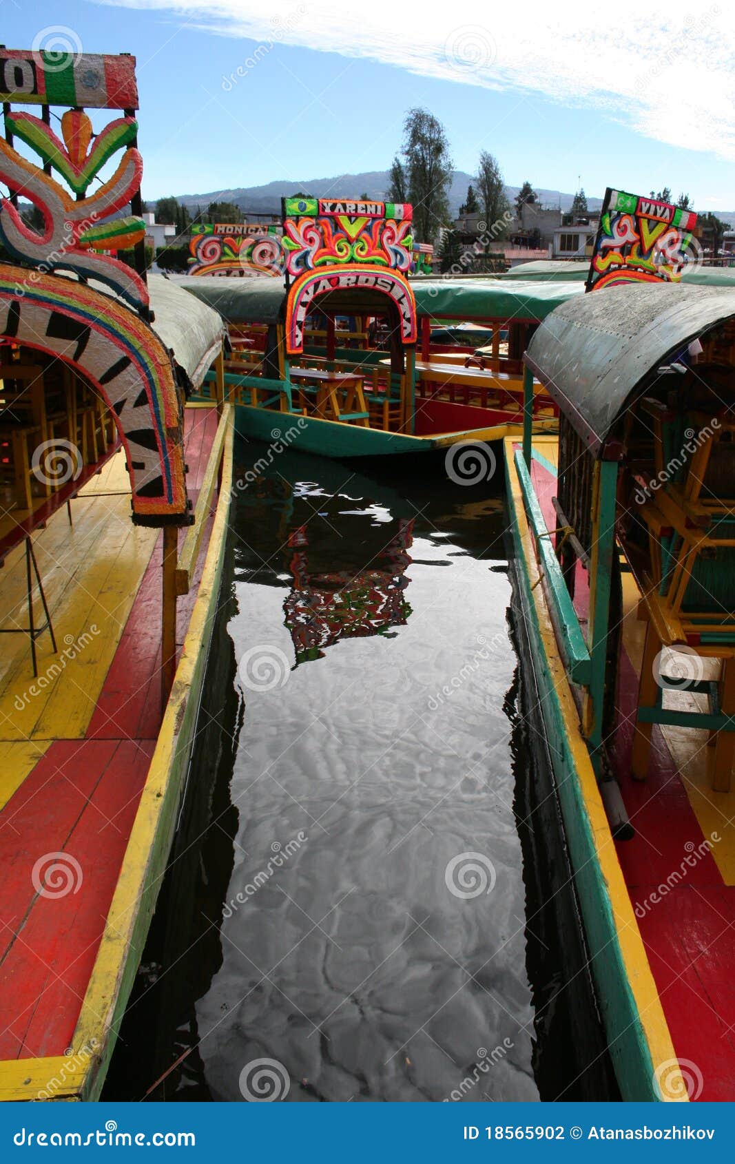 Colorfull Boats in Xochimilco - Mexico Editorial Photography - Image of ...
