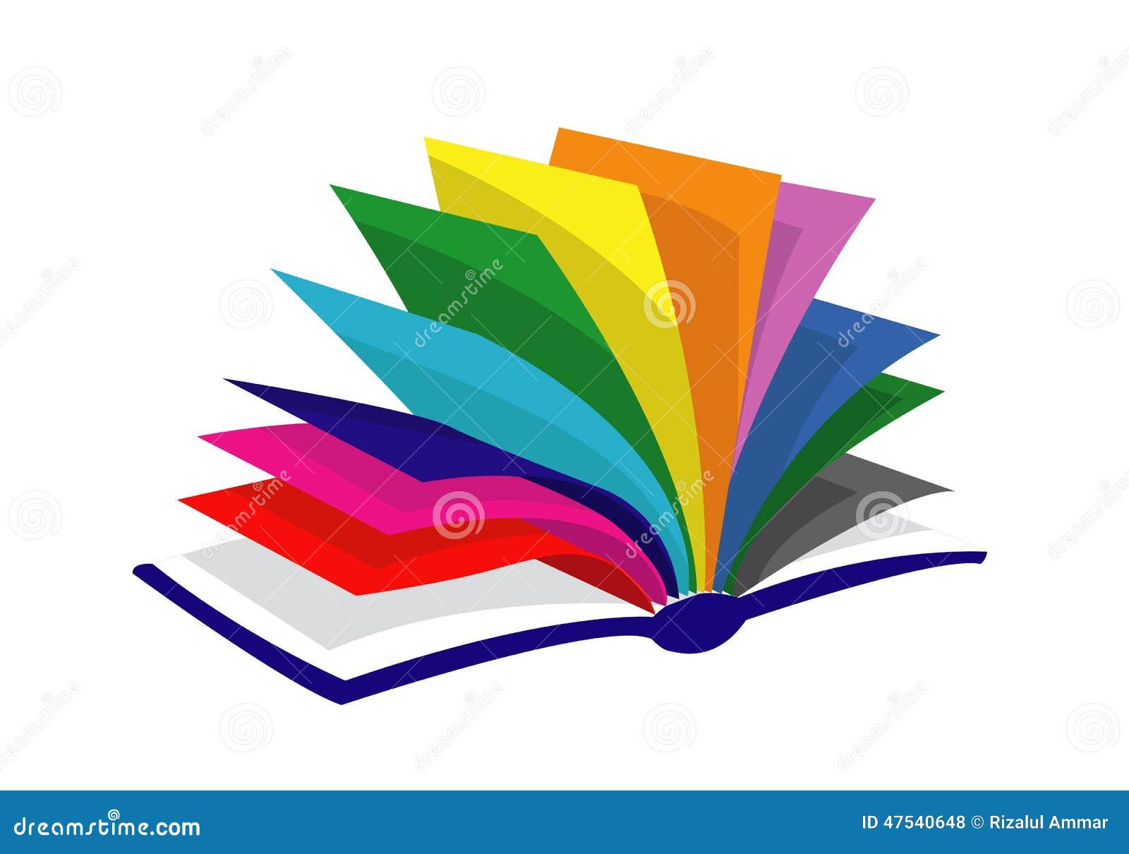 Colorfull book stock vector. Illustration of designer - 47540648