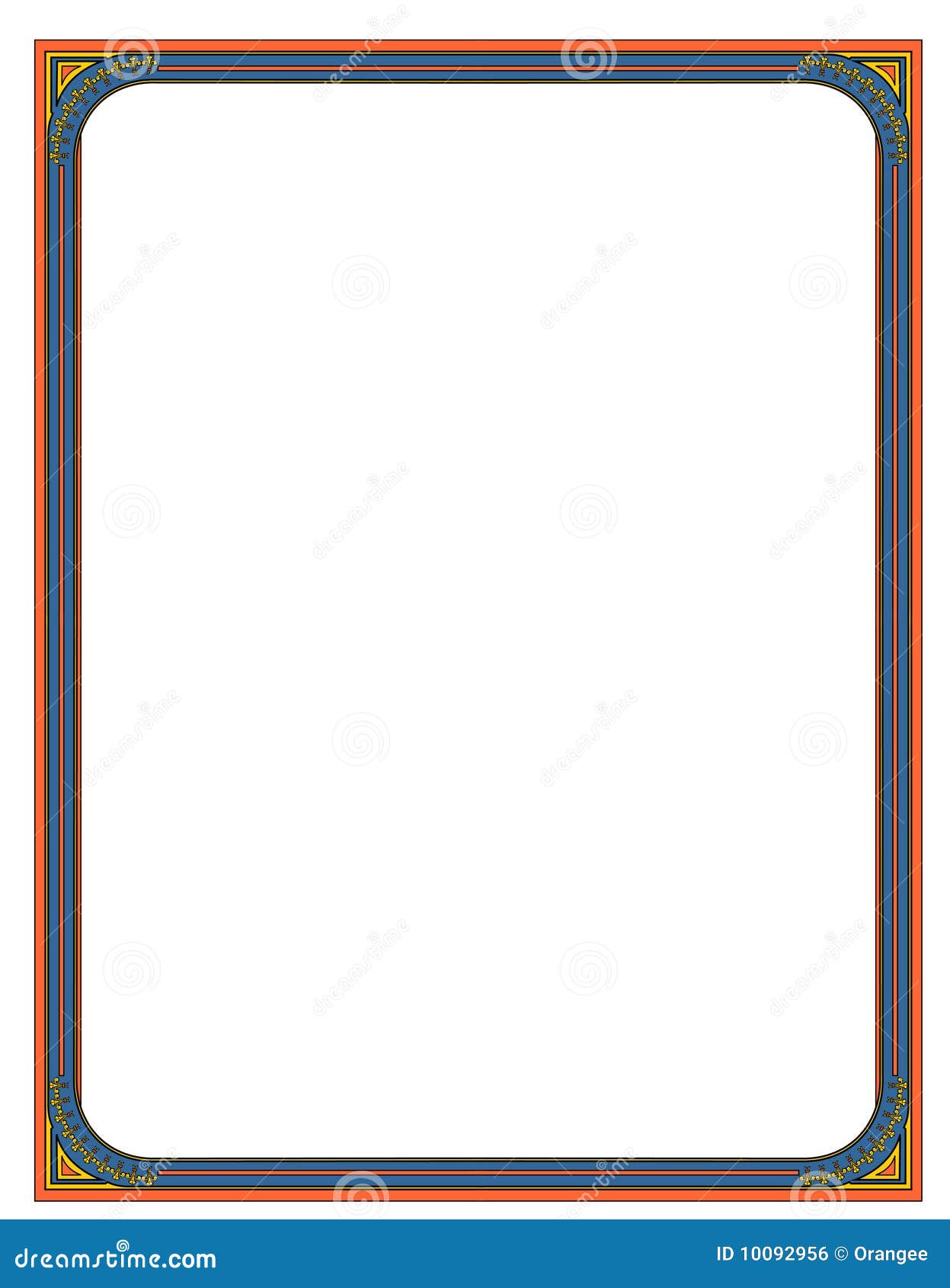 Colorfull border stock vector. Illustration of scroll - 10092956