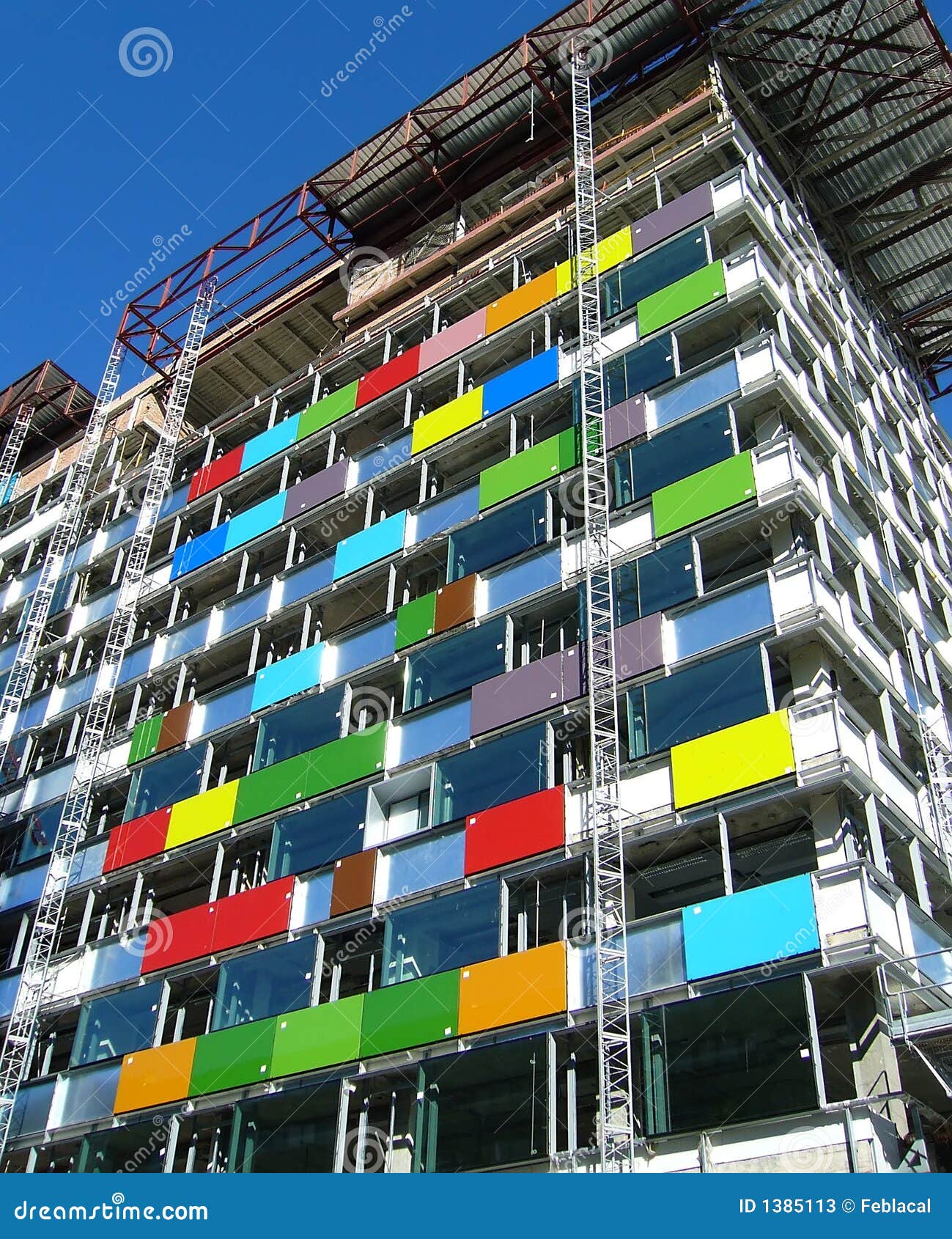 Colorfull building stock image. Image of high, lift, block - 1385113