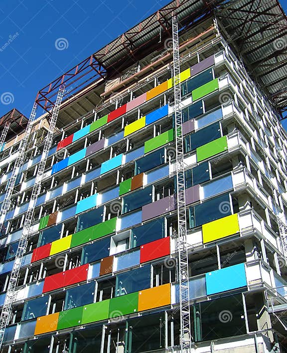 Colorfull building stock image. Image of high, lift, block - 1385113