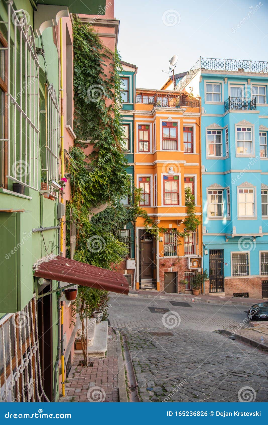 Colorfull building 9 stock photo. Image of house, dark - 165236826