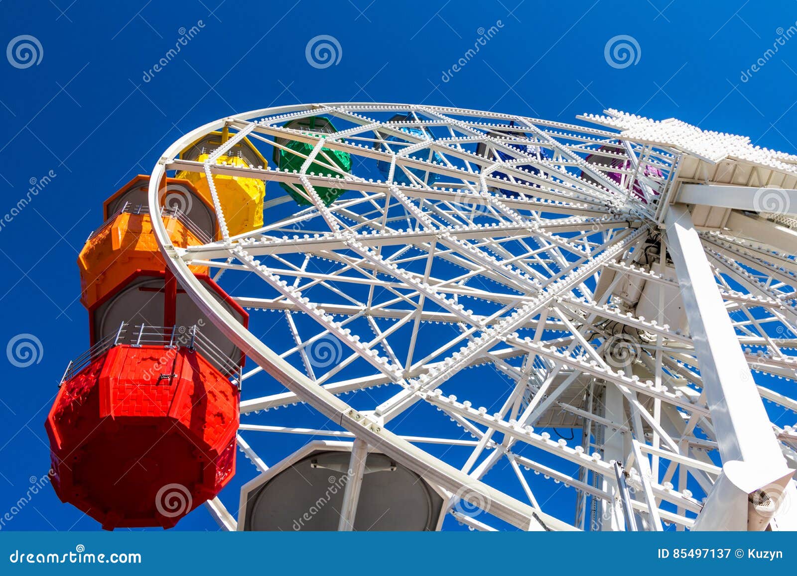 Colorfull Carousel in Fairground Stock Image - Image of angle ...