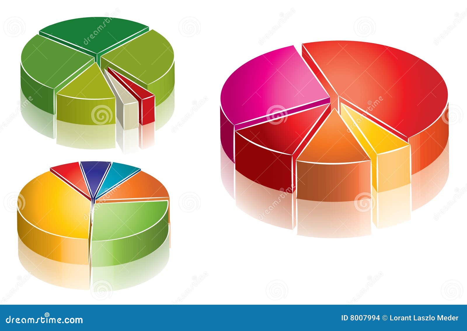 Colorfull chart collection stock illustration. Illustration of economy ...