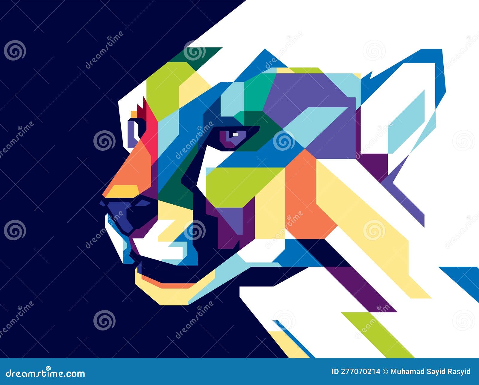 Colorfull Cheetah stock vector. Illustration of colors - 277070214
