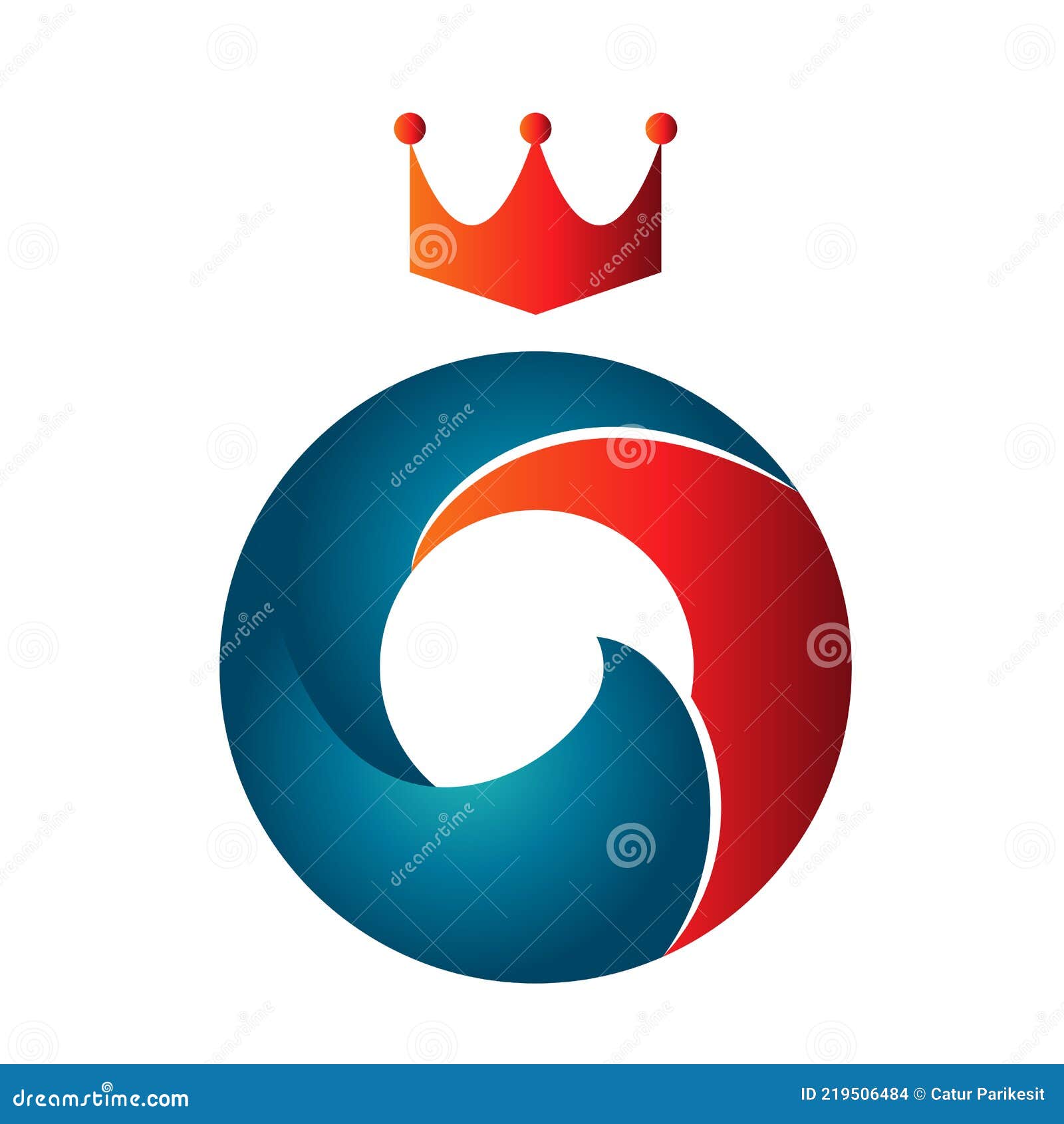 Colorfull Circle with Crown Logo Template Stock Vector - Illustration ...