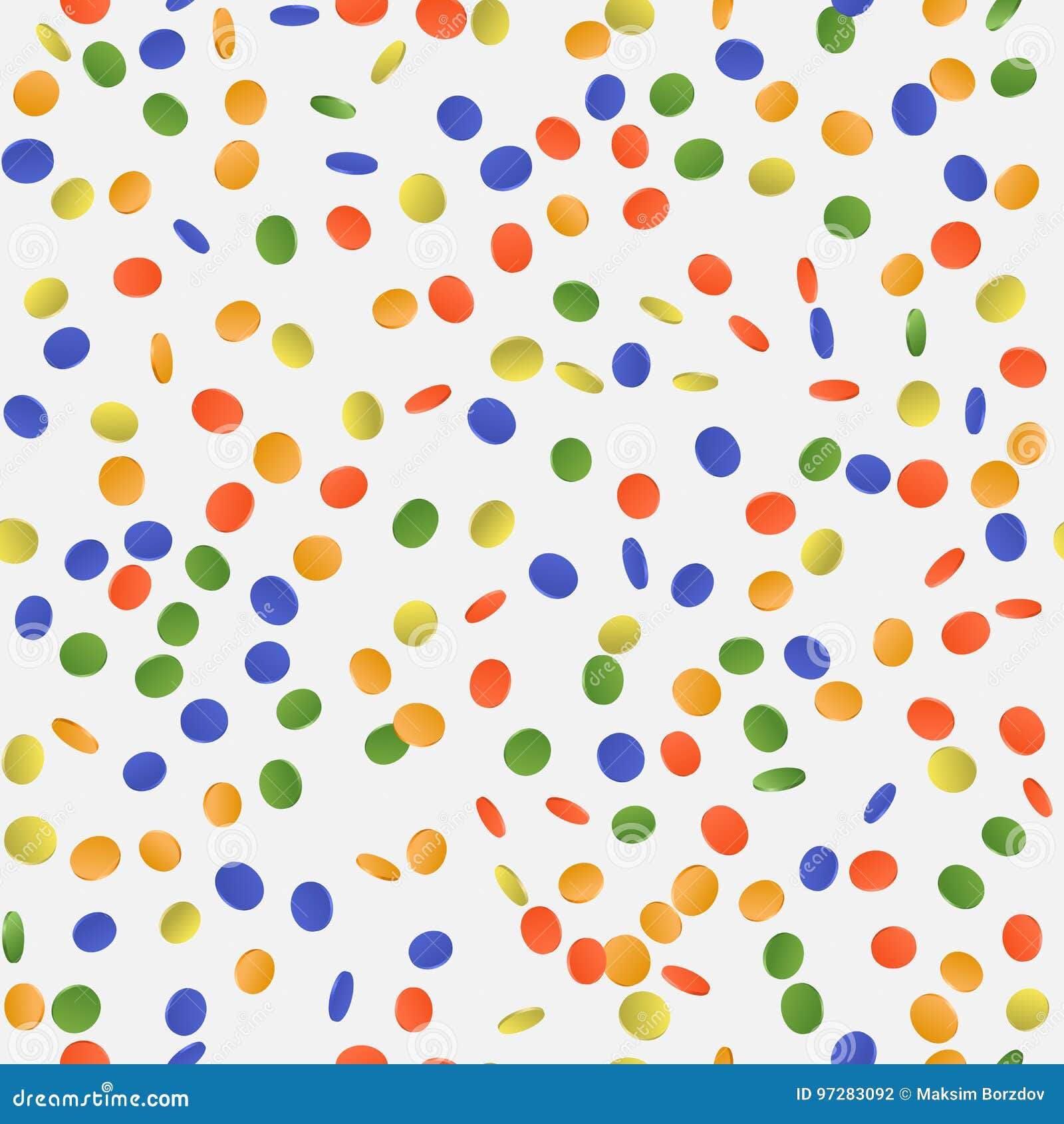 Colorfull Confetti Vector Seamless Background. Stock Vector ...