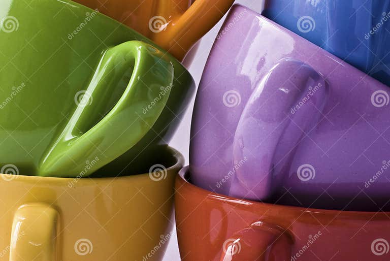 Colorfull cups stock photo. Image of beverage, chocolate - 9710250