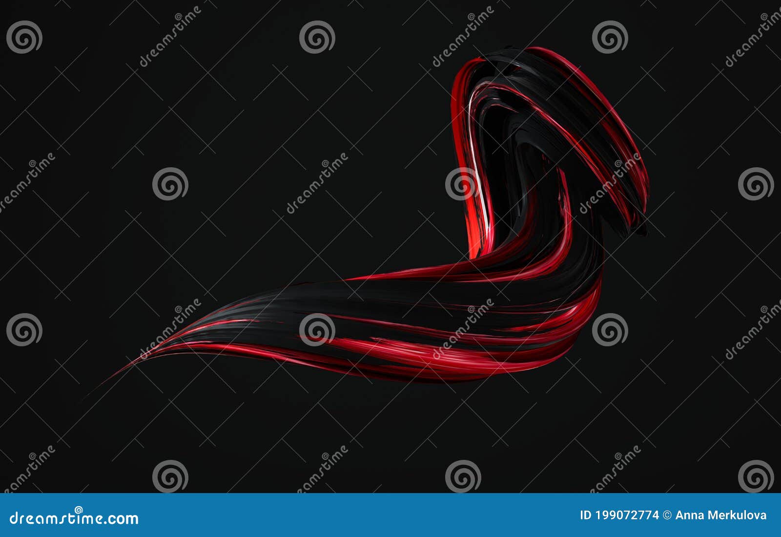 Colorfull Dynamic Abstract Twisted Shape. 3d Render Vawe, Spiral ...