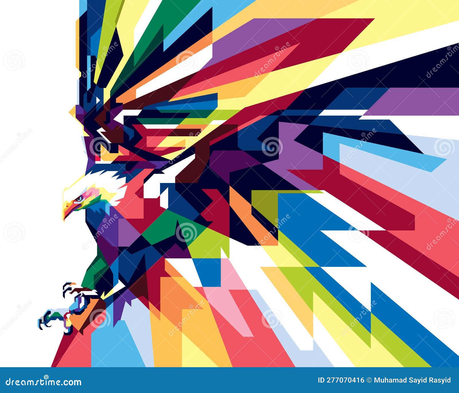 Colorfull Eagle stock vector. Illustration of color - 277070416