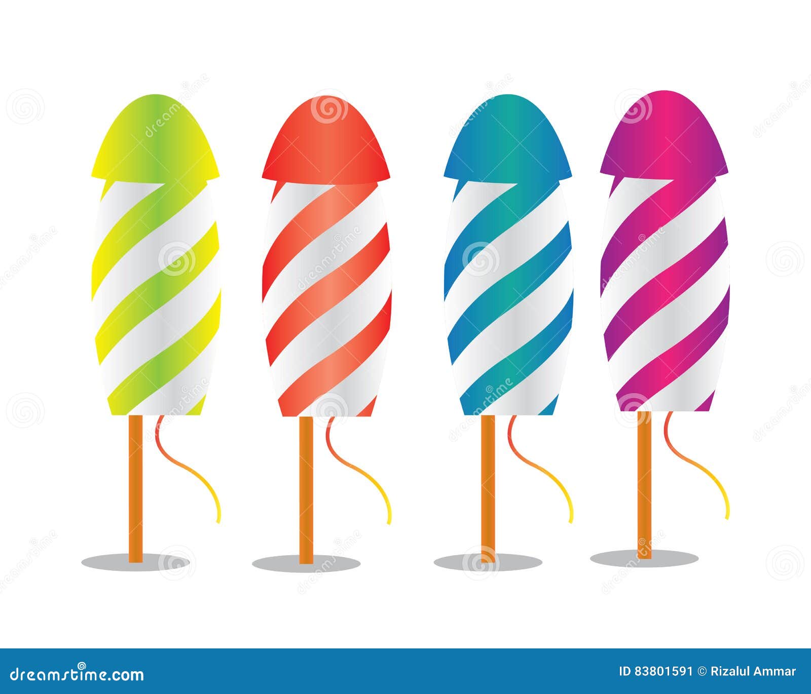 Fireworks Rocket Illustration Stock Vector - Illustration of digital ...