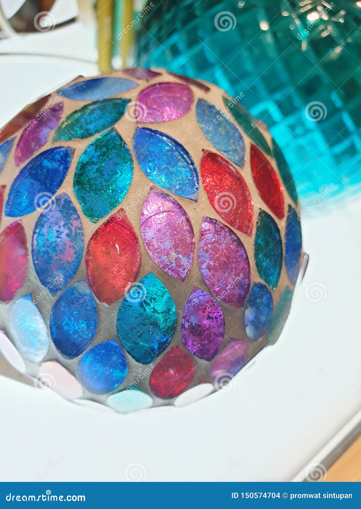 Colorfull Glass Mosaic Decoration Stock Photo - Image of circle ...
